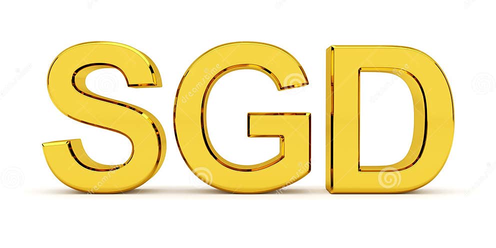 SGD Singapore Dollar Currency Code Stock Illustration - Illustration of ...