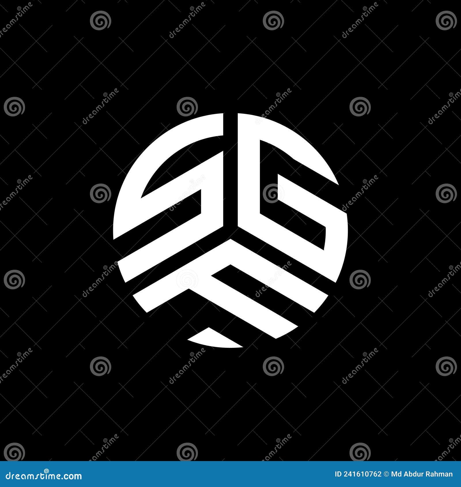 SGF Letter Logo Design on Black Background. SGF Creative Initials ...