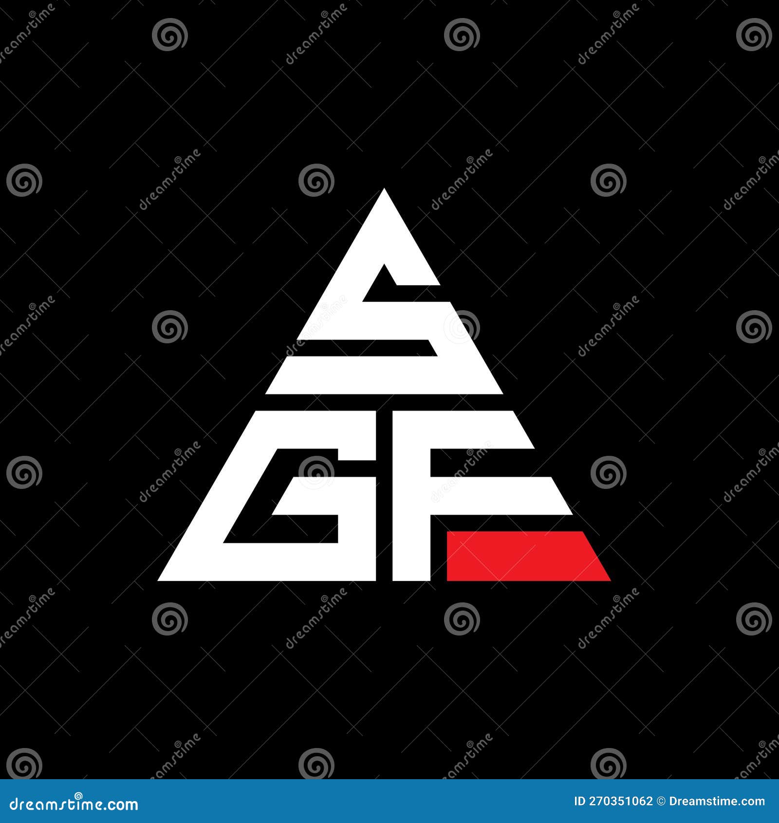 SGF Triangle Letter Logo Design with Triangle Shape. SGF Triangle Logo ...