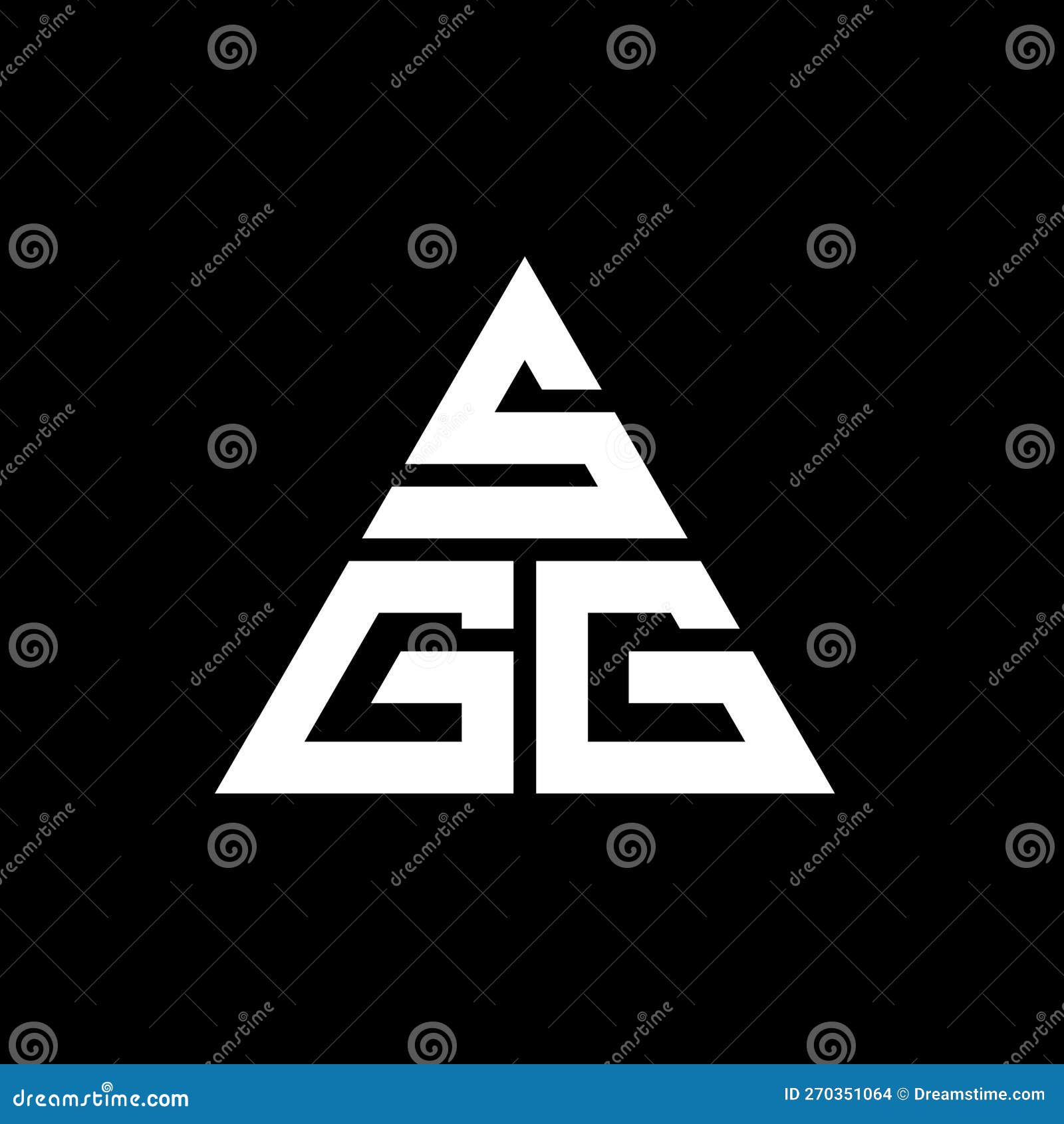 SGG Triangle Letter Logo Design With Triangle Shape. SGG Triangle Logo ...