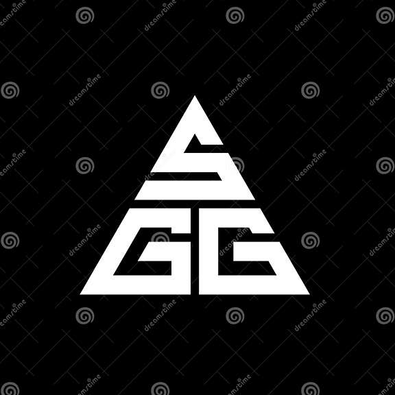 SGG Triangle Letter Logo Design with Triangle Shape. SGG Triangle Logo ...