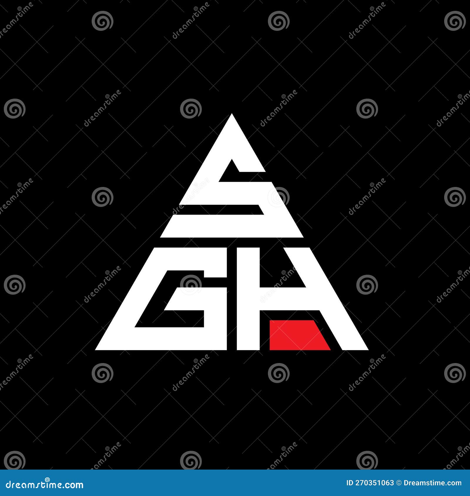 SGH Triangle Letter Logo Design with Triangle Shape. SGH Triangle Logo ...