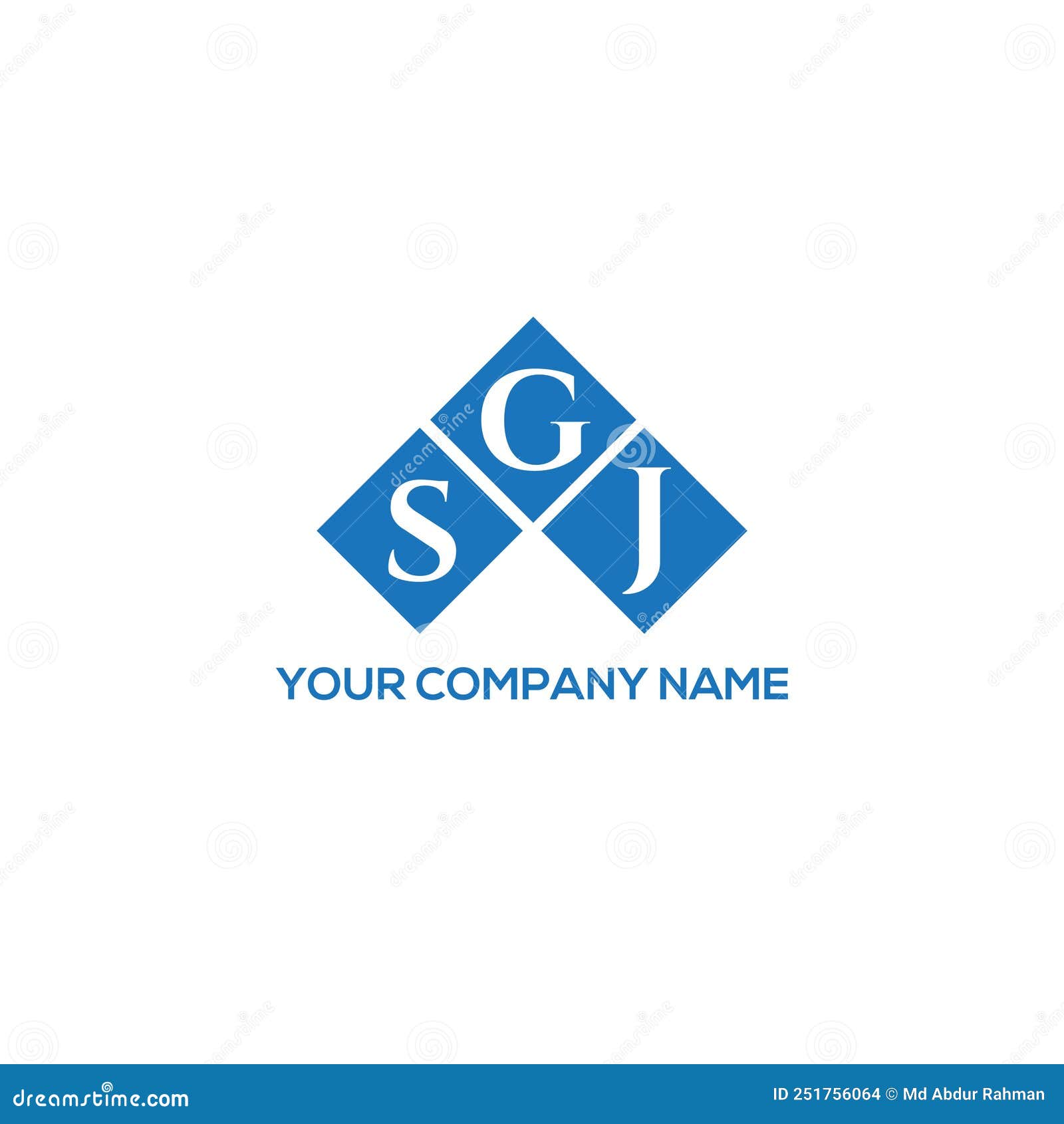 SGJ Letter Logo Design on WHITE Background. SGJ Creative Initials ...