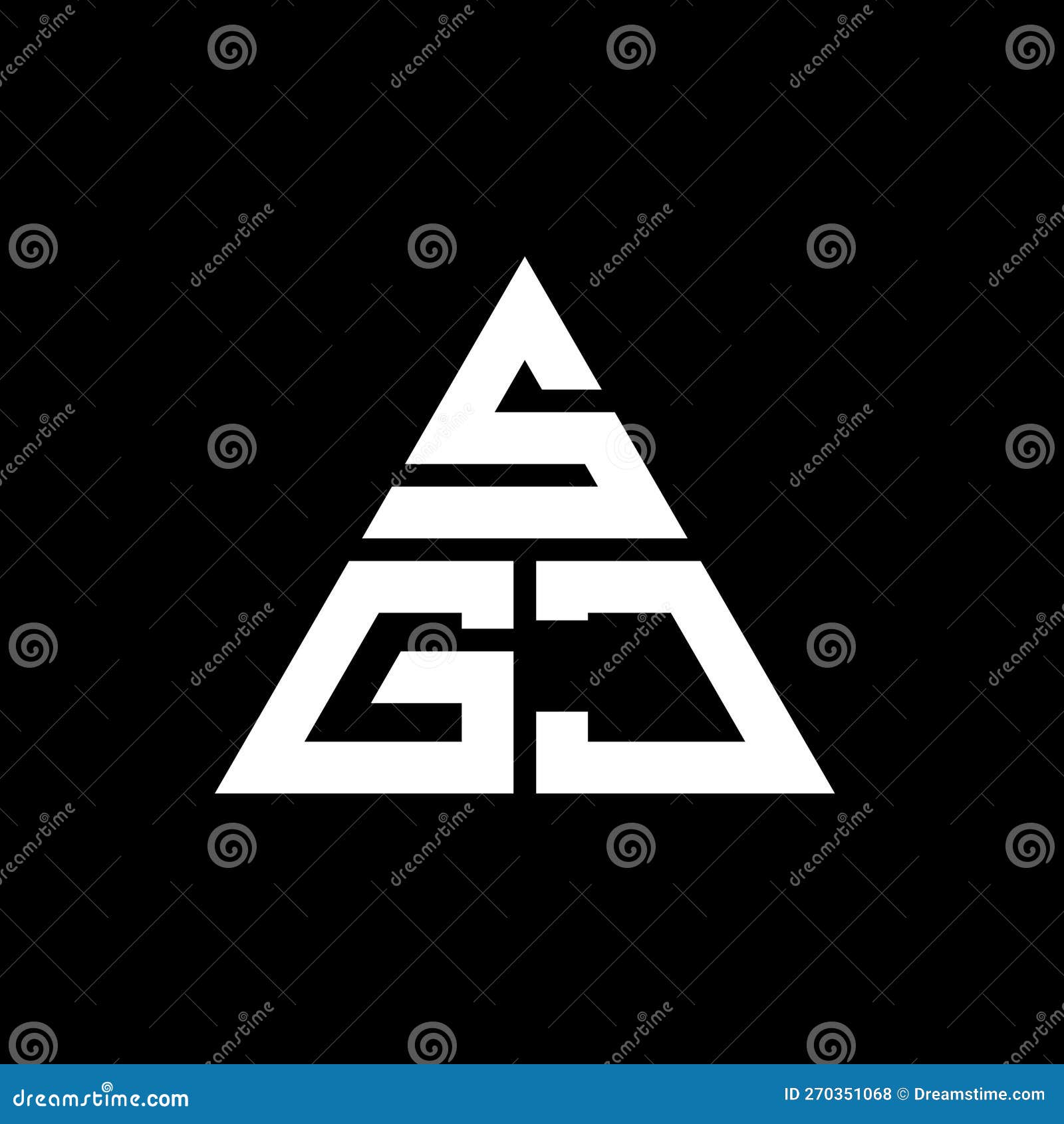 SGJ Triangle Letter Logo Design with Triangle Shape. SGJ Triangle Logo ...