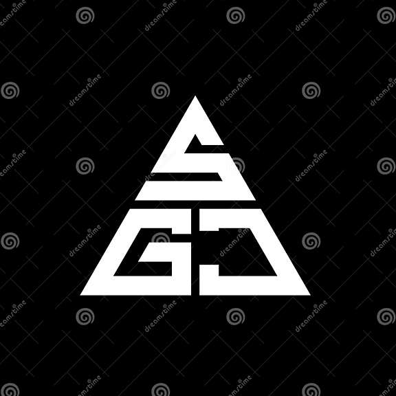 SGJ Triangle Letter Logo Design with Triangle Shape. SGJ Triangle Logo ...