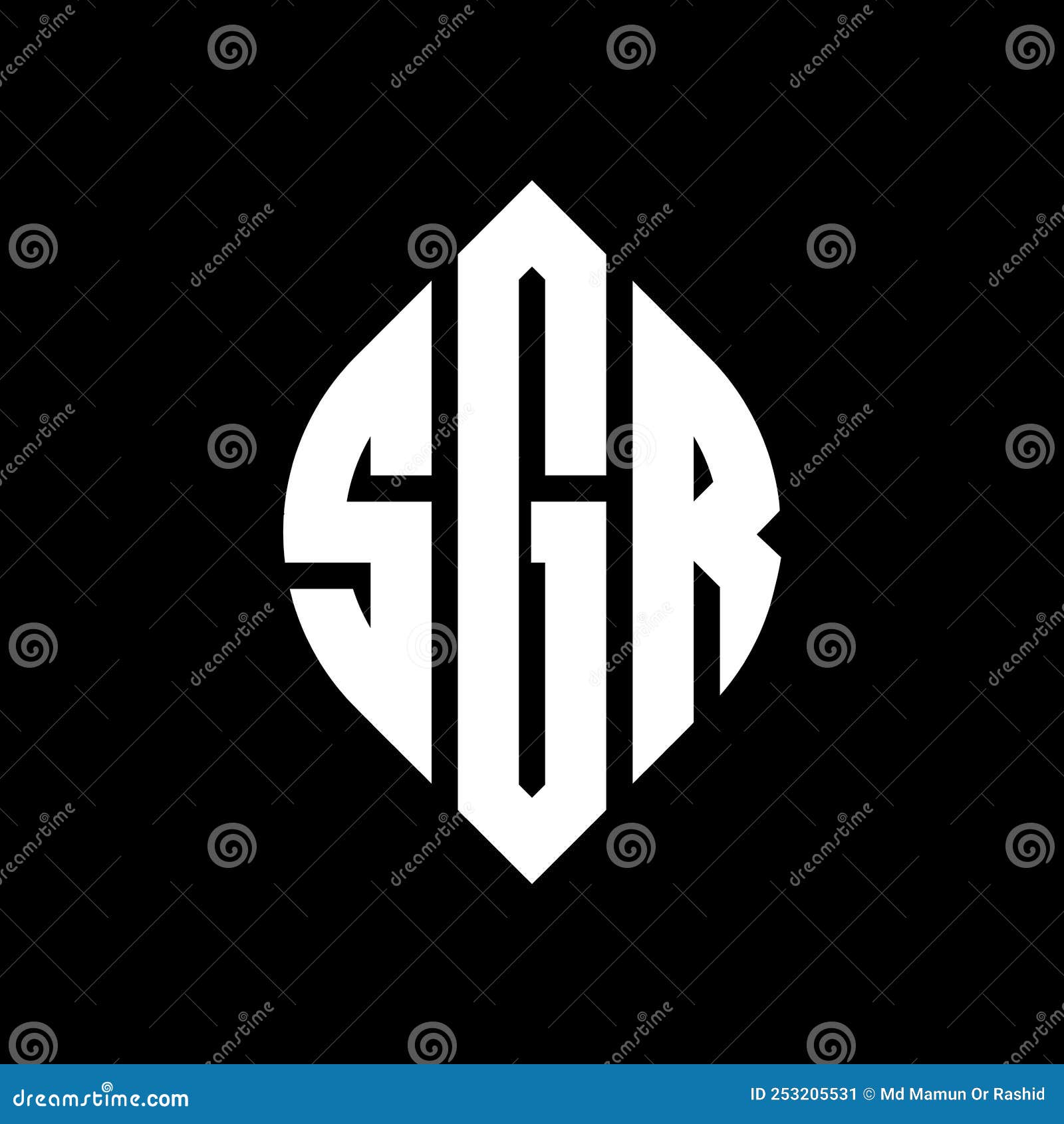 SGR Circle Letter Logo Design with Circle and Ellipse Shape. SGR ...