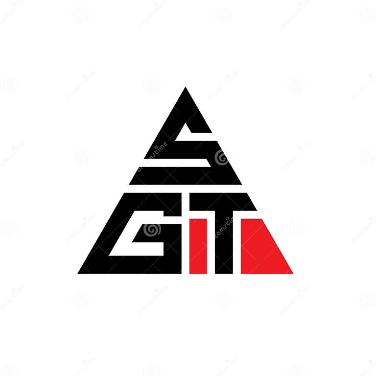 SGT Triangle Letter Logo Design with Triangle Shape. SGT Triangle Logo ...