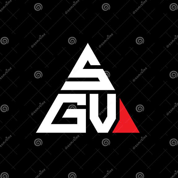 SGV Triangle Letter Logo Design with Triangle Shape. SGV Triangle Logo ...