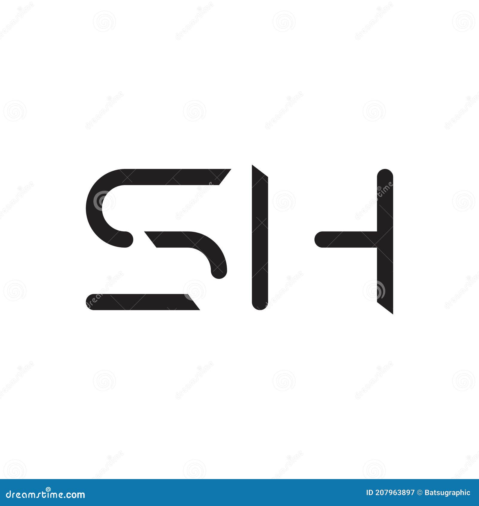 Sh Initial Letter Vector Logo Icon Stock Vector - Illustration of ...