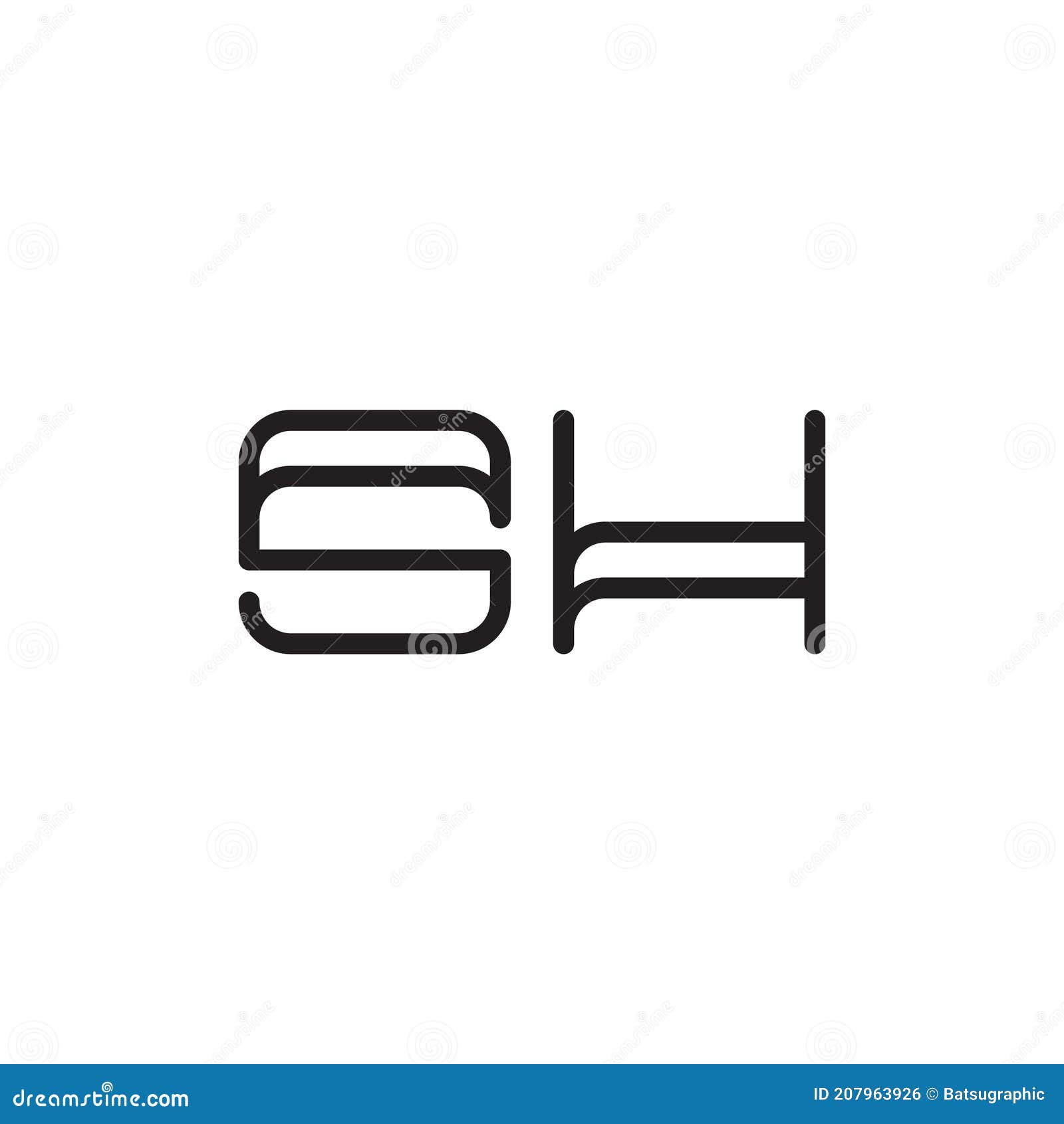Sh Initial Letter Vector Logo Icon Stock Vector - Illustration of ...