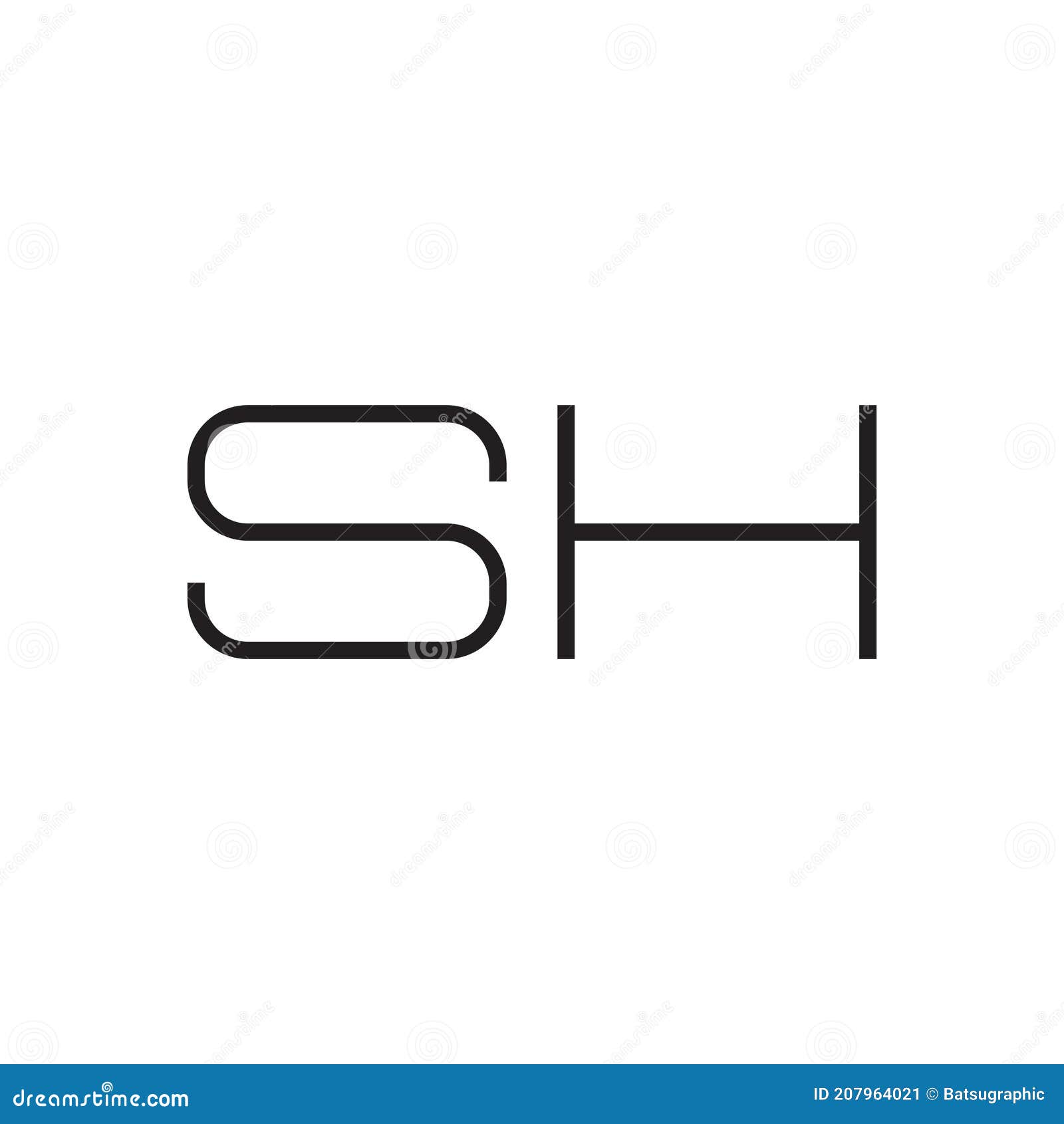 Sh Initial Letter Vector Logo Icon Stock Vector - Illustration of mark ...