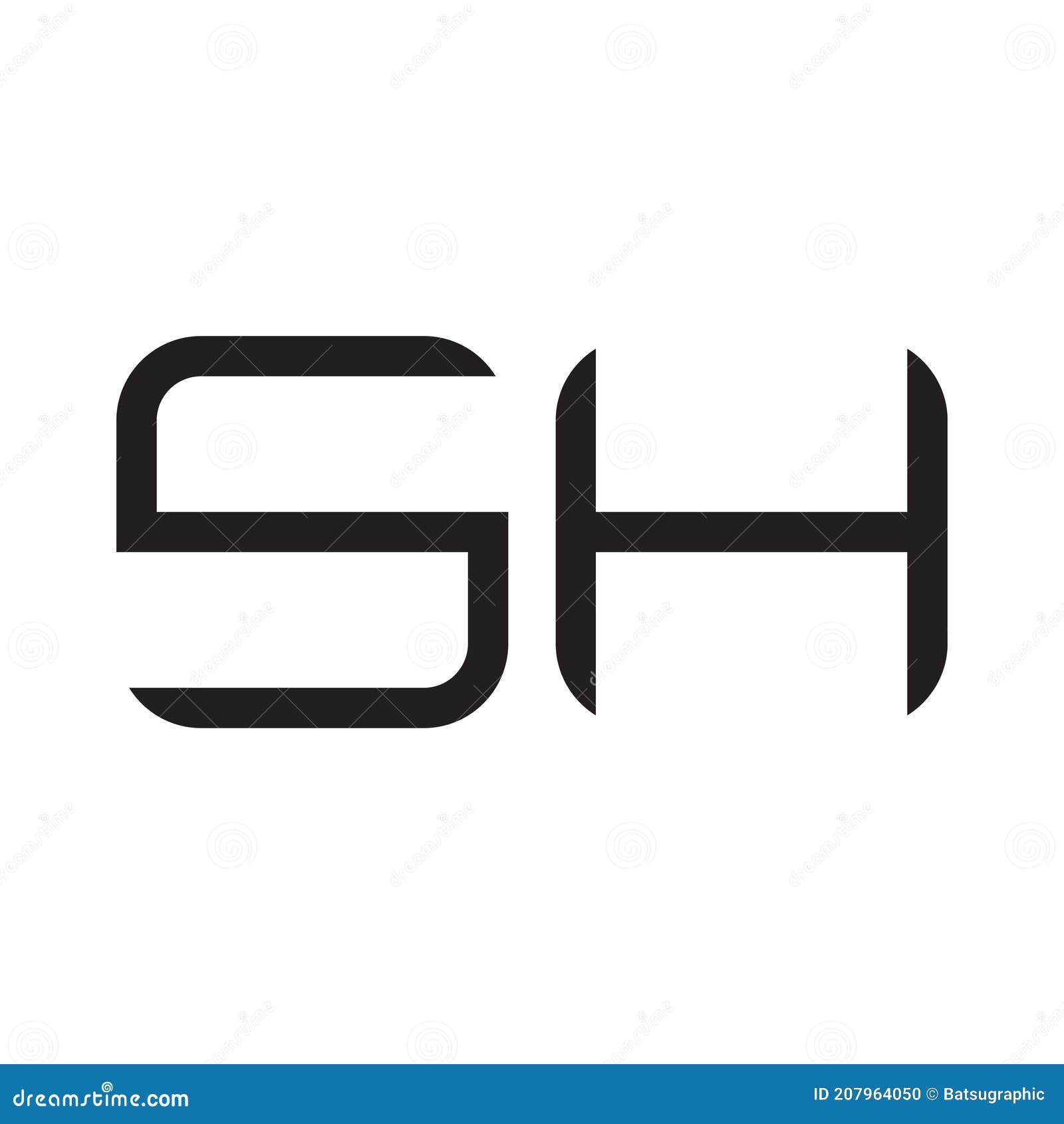 Sh Initial Letter Vector Logo Icon Stock Vector - Illustration of ...