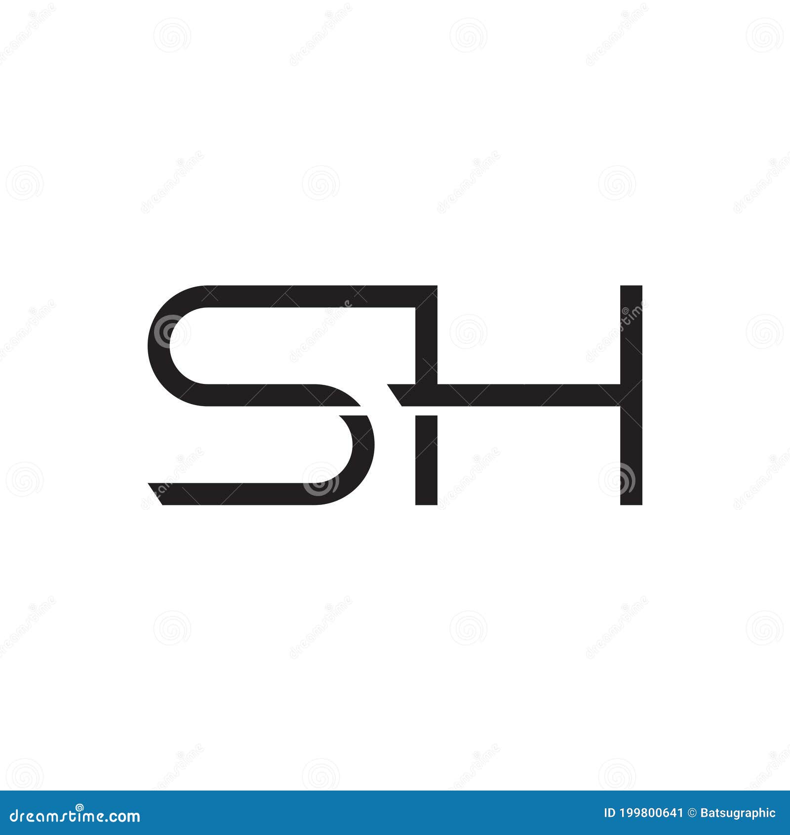 Sh Initial Letter Vector Logo Icon Stock Vector - Illustration of type ...