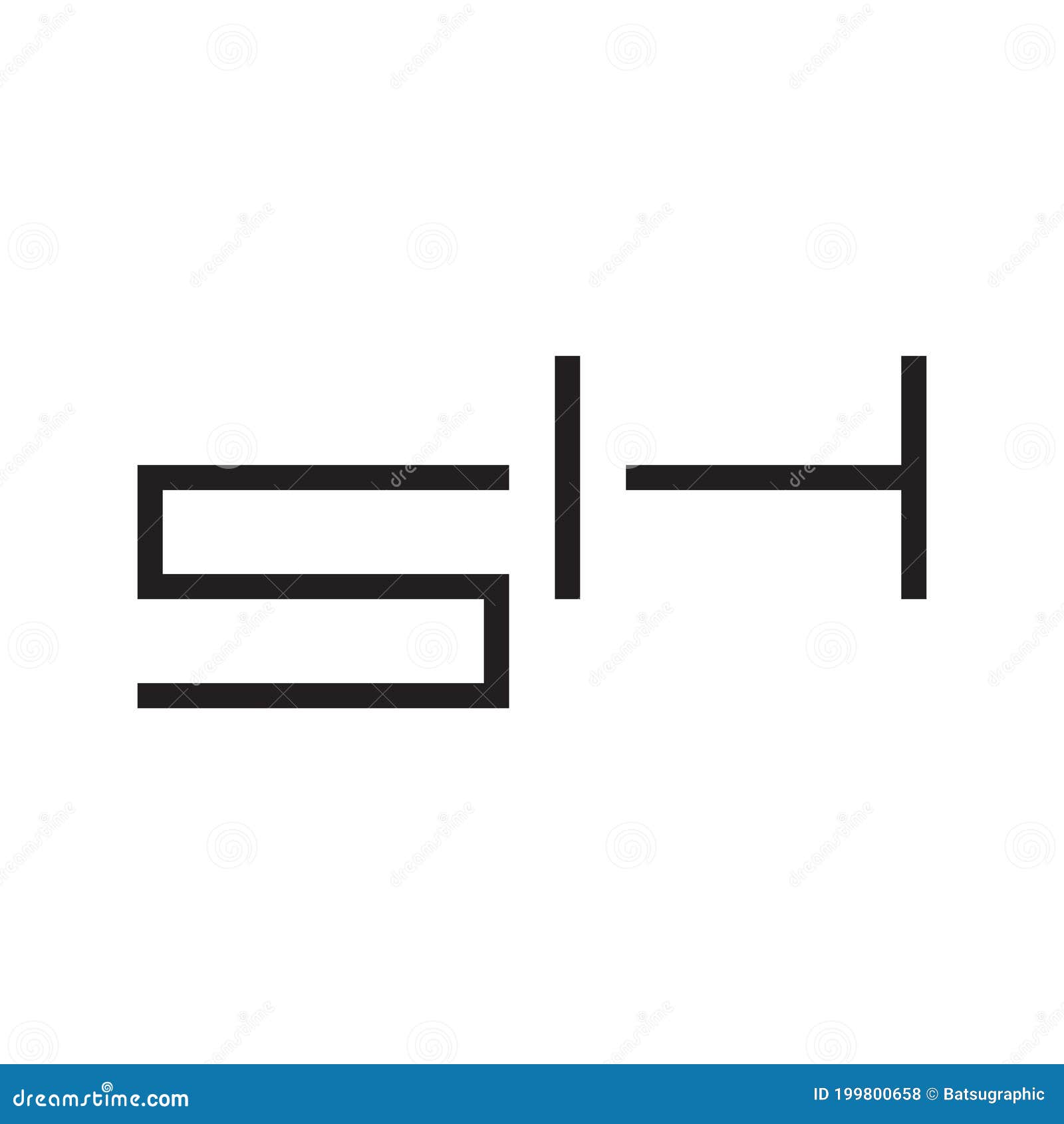 Sh Initial Letter Vector Logo Icon Stock Vector - Illustration of icon ...