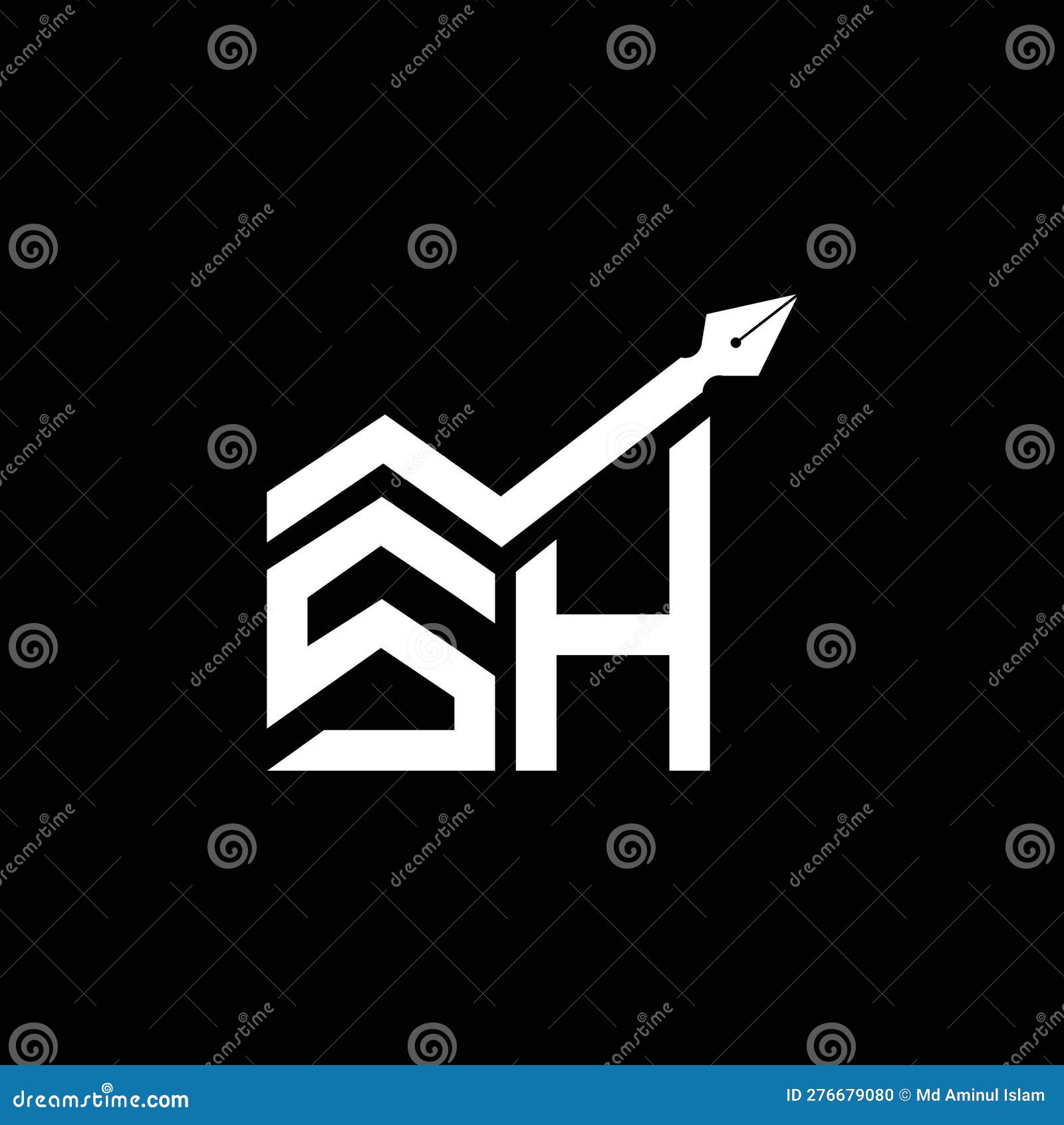 SH Letter Logo Creative Design with Vector Graphic Stock Vector ...