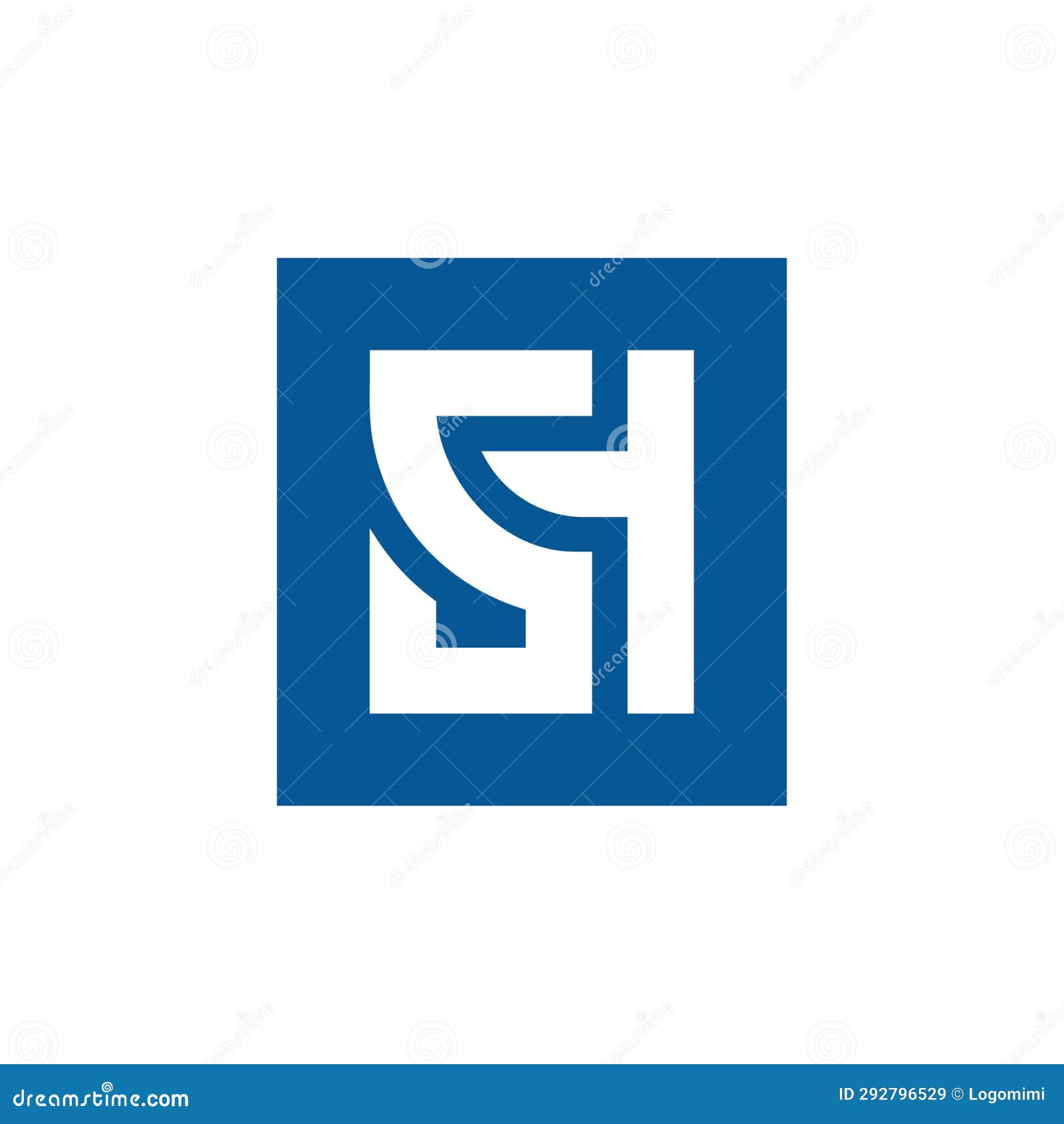 SH Logo Design, Creative Modern Square Logo Vector Stock Illustration ...