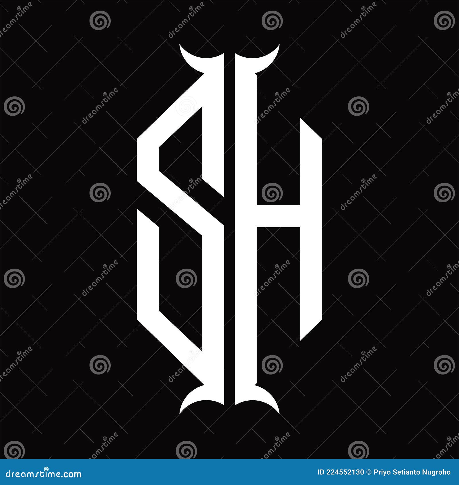 SH Logo Monogram with Horn Shape Design Template Stock Vector ... SH Logo Monogram with Horn Shape Design Template Stock Vector ...