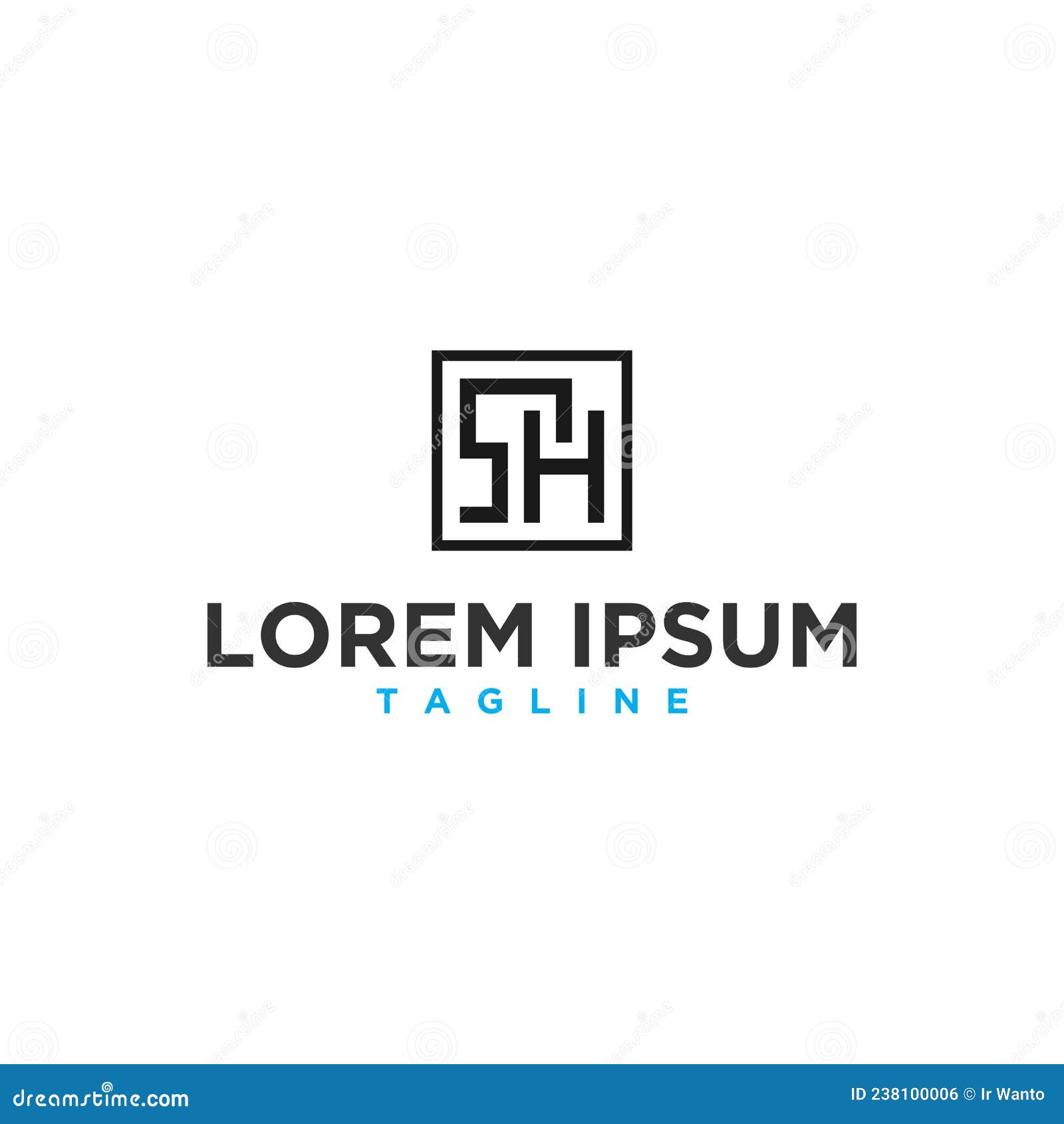 Sh Monogram Logo Design Inspiration Stock Vector - Illustration of sign ...