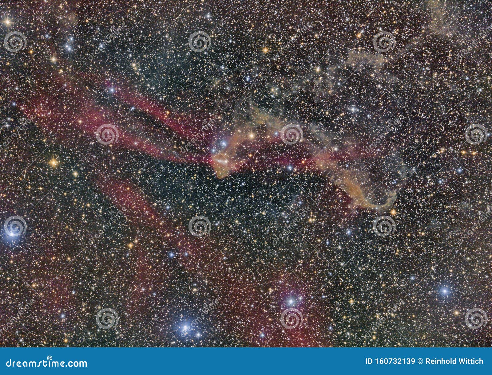 SH2-126 Nebula in Lacerta stock illustration. Illustration of ...