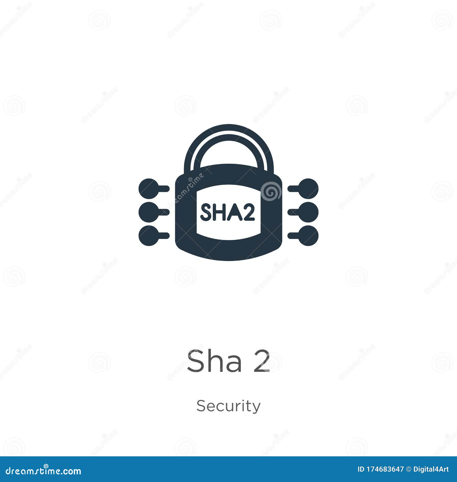 Sha 2 Icon Vector. Trendy Flat Sha 2 Icon from Security Collection ...