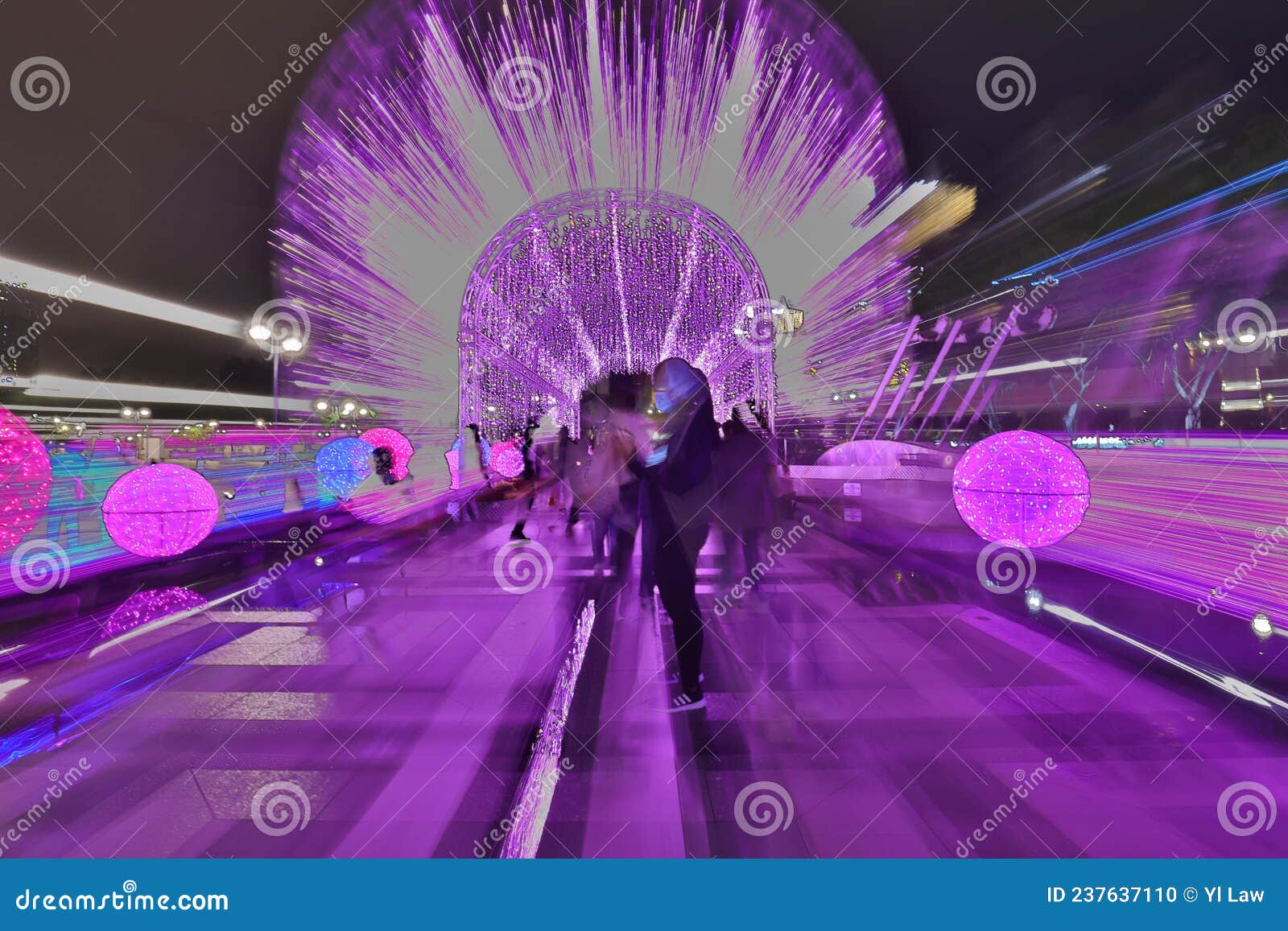 The Sha Tin Festive Lighting at Night 22 Dec 2021 Editorial Image ...