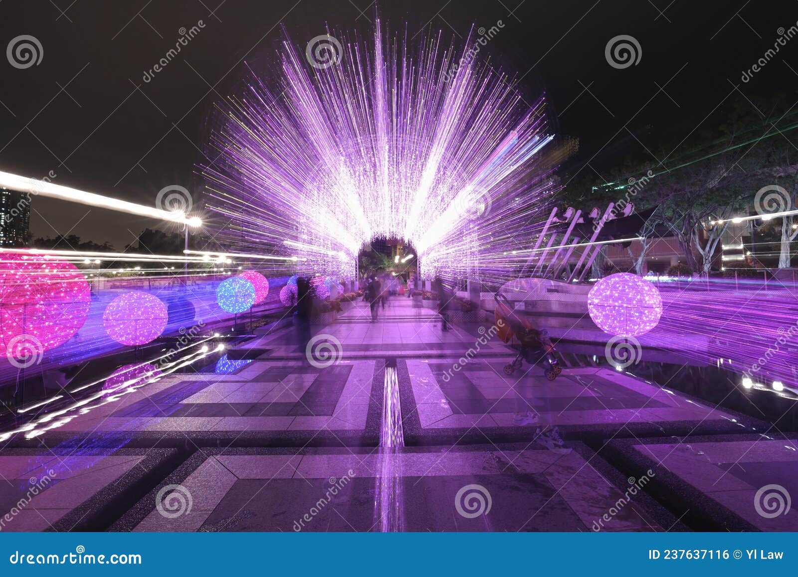 The Sha Tin Festive Lighting at Night 22 Dec 2021 Editorial Photo ...