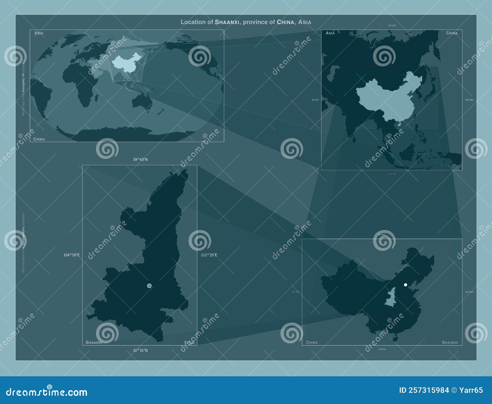 Shaanxi, China. Described Location Diagram Stock Illustration ... Shaanxi, China. Described Location Diagram Stock Illustration ...