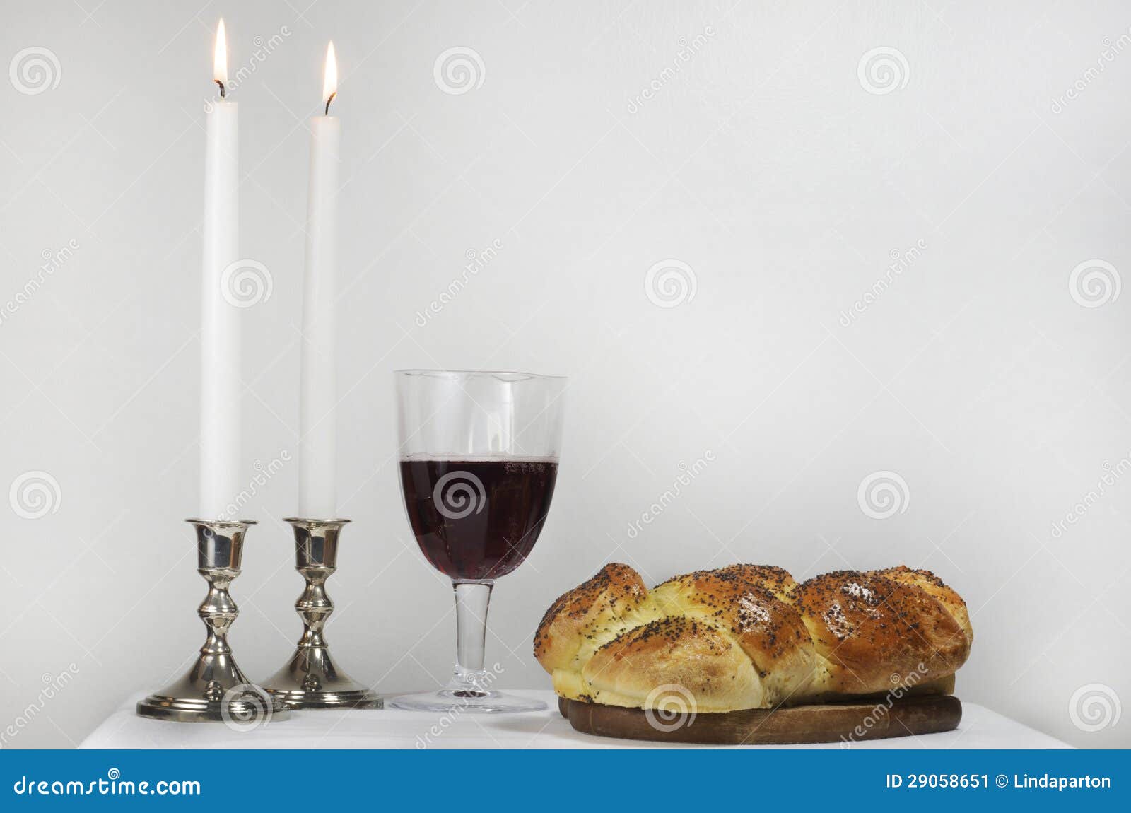 Shabbat Celebration stock image. Image of candlestick - 29058651