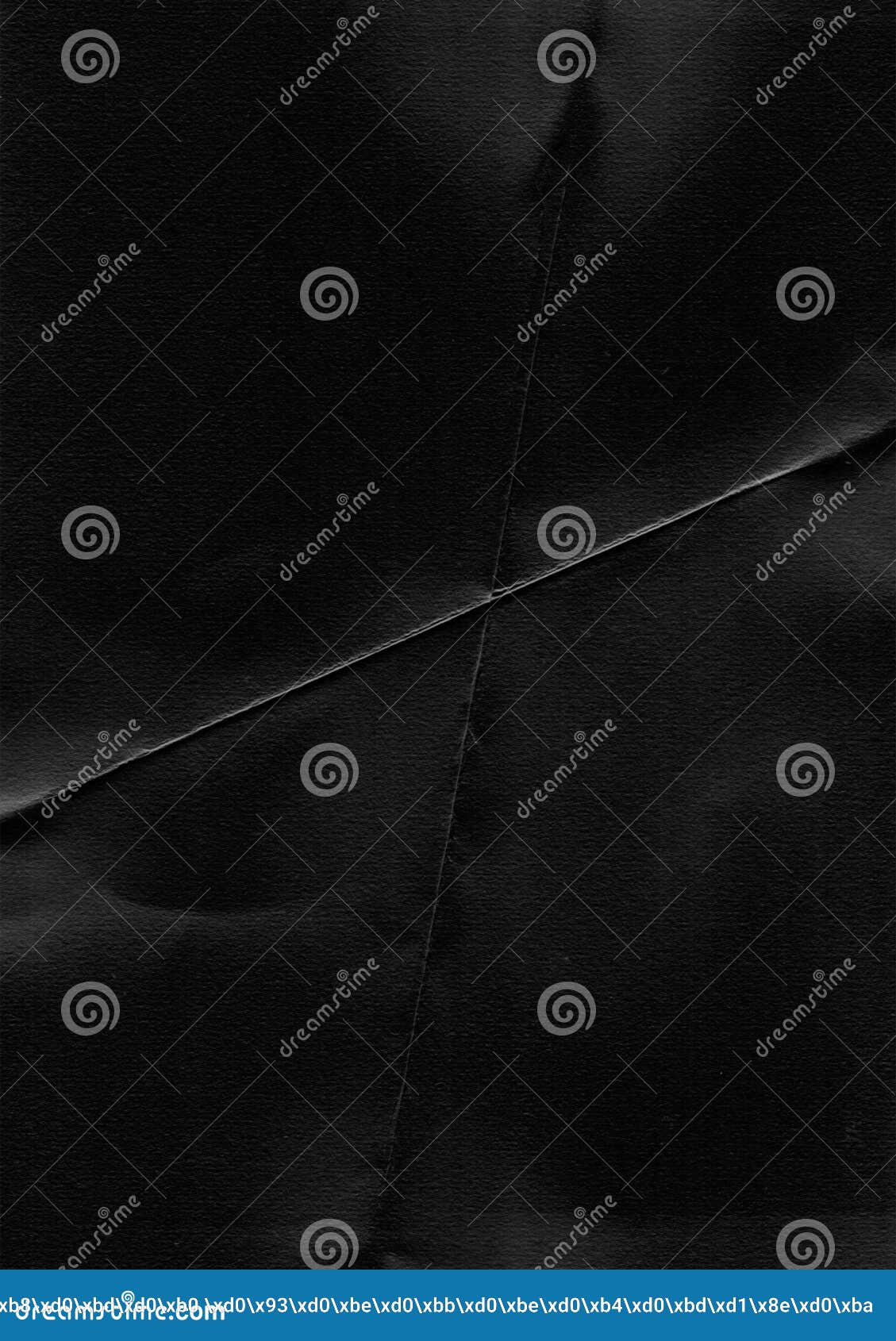 Shabby Black Texture Sheet of Paper with a Diagonal Crease Stock Image ...