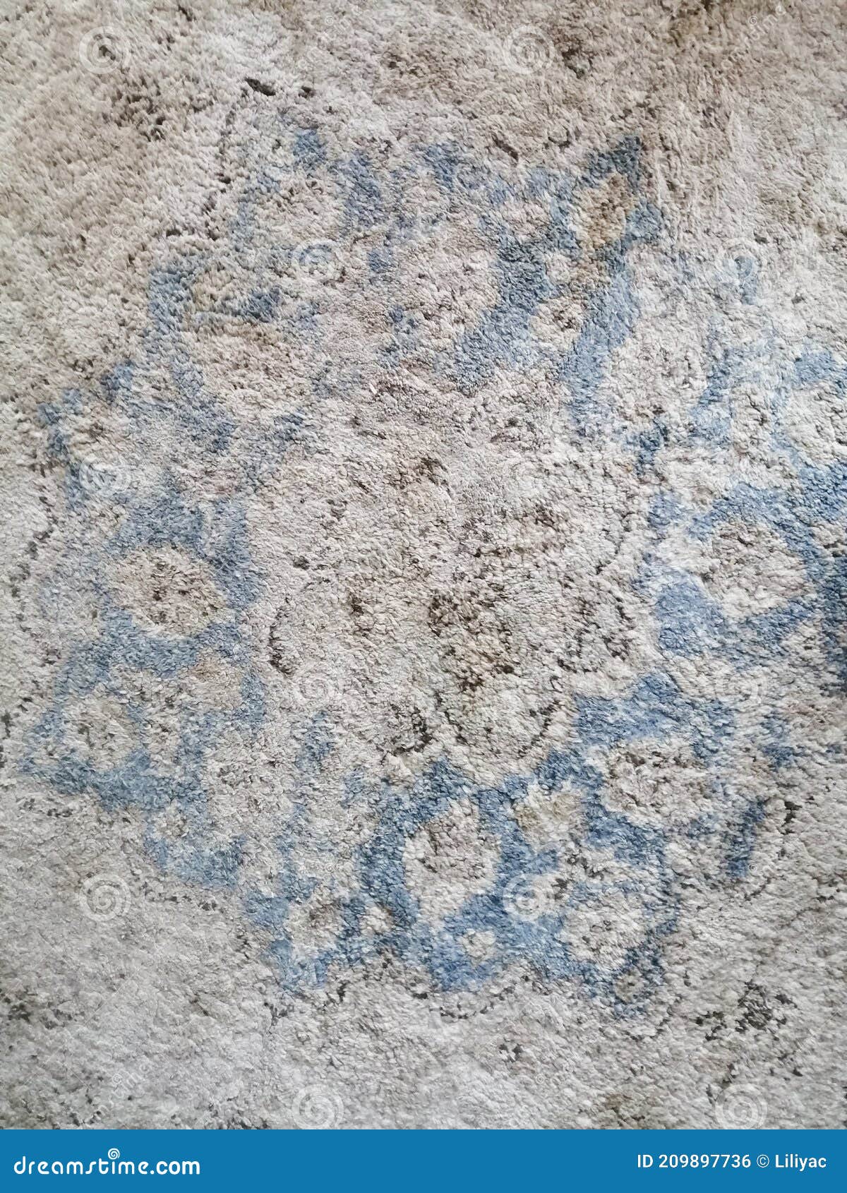 Shabby Carpet Top View. the Effect of an Aged Carpet Stock Photo ...