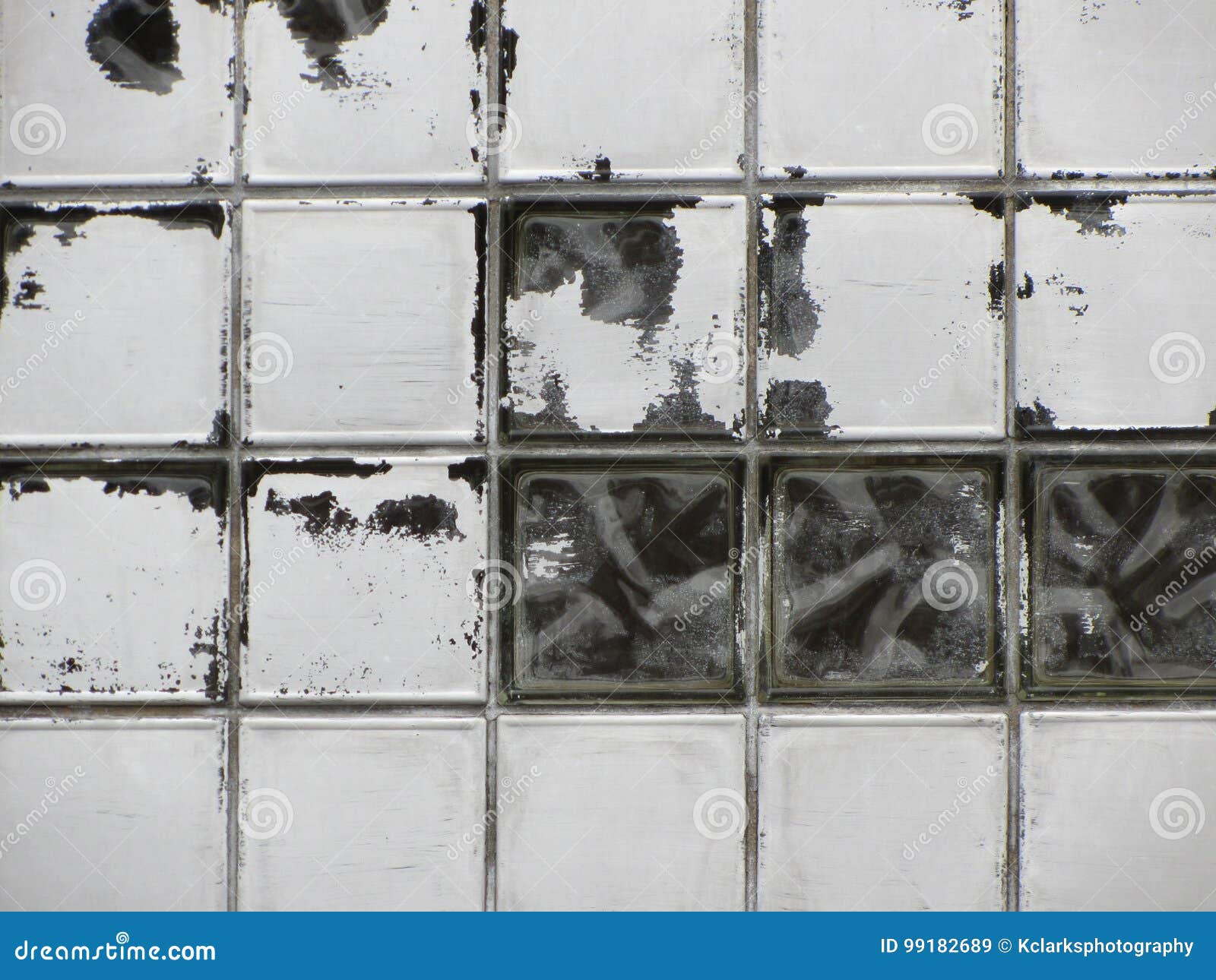 A Window With Tiles In An Old Wooden Russian House. Historic Center ...