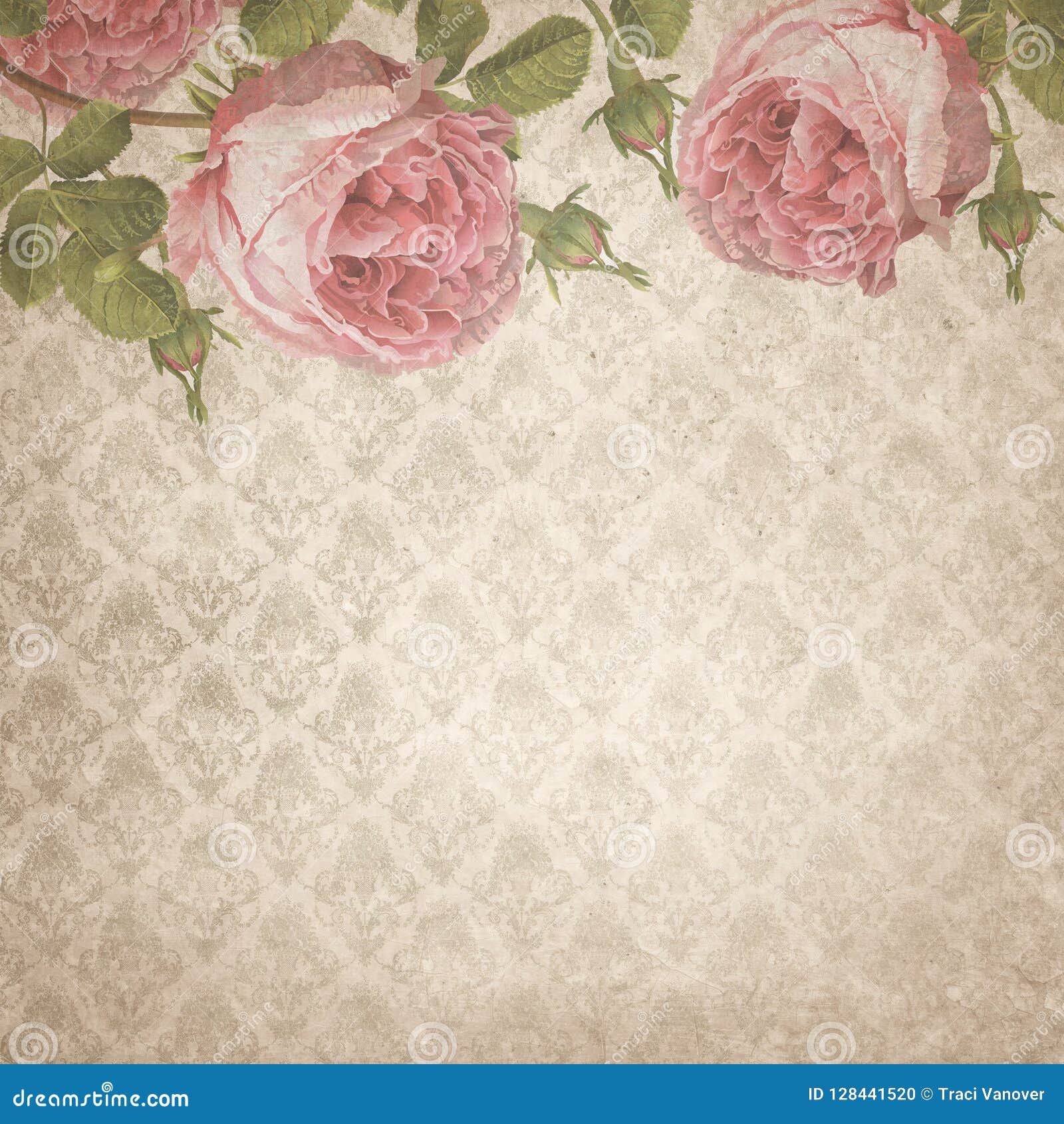 Shabby Chic Vintage Roses - Regency Style - Digital Paper Background ... Shabby Chic Vintage Roses - Regency Style - Digital Paper Background ...