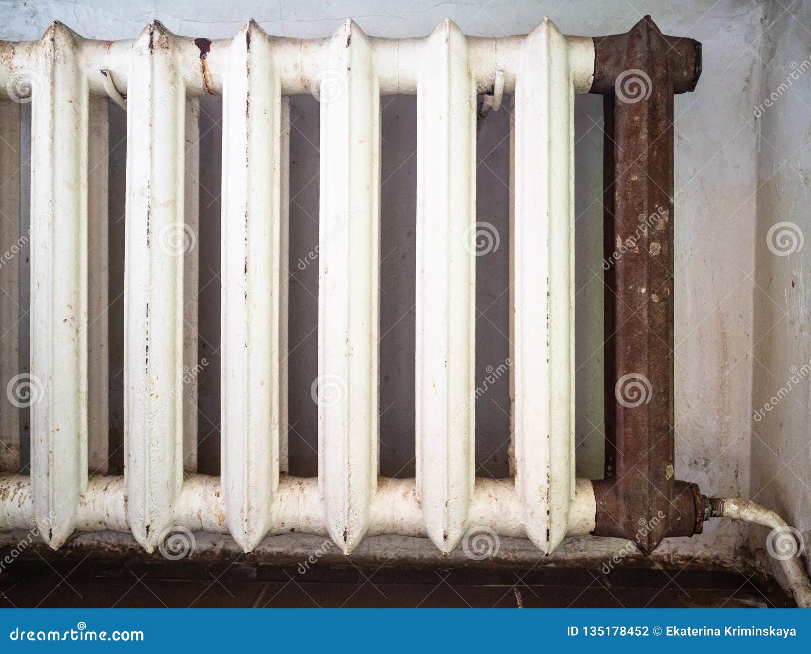 Shabby Household Cast Iron Heating Radiator Stock Photo - Image of heat ...