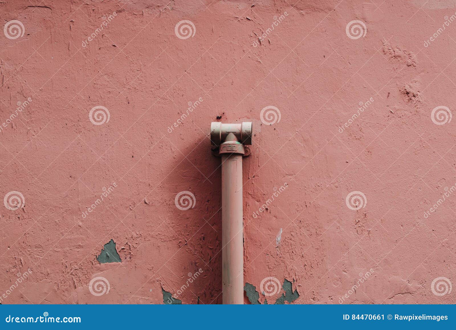 Shabby Plaster Wall Water Pipe Concept Stock Image - Image of blank ...
