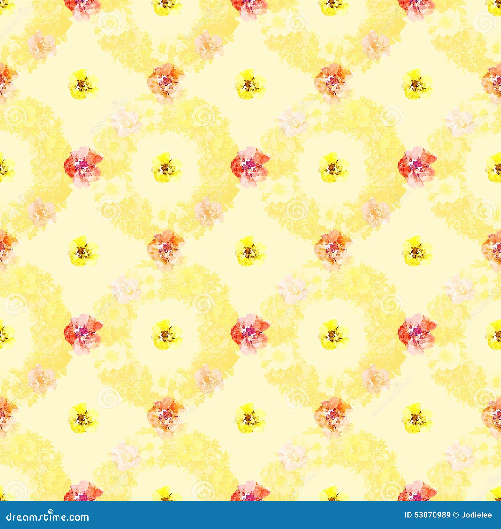 Shabby Vintage Floral Background Repeat Stock Illustration ...