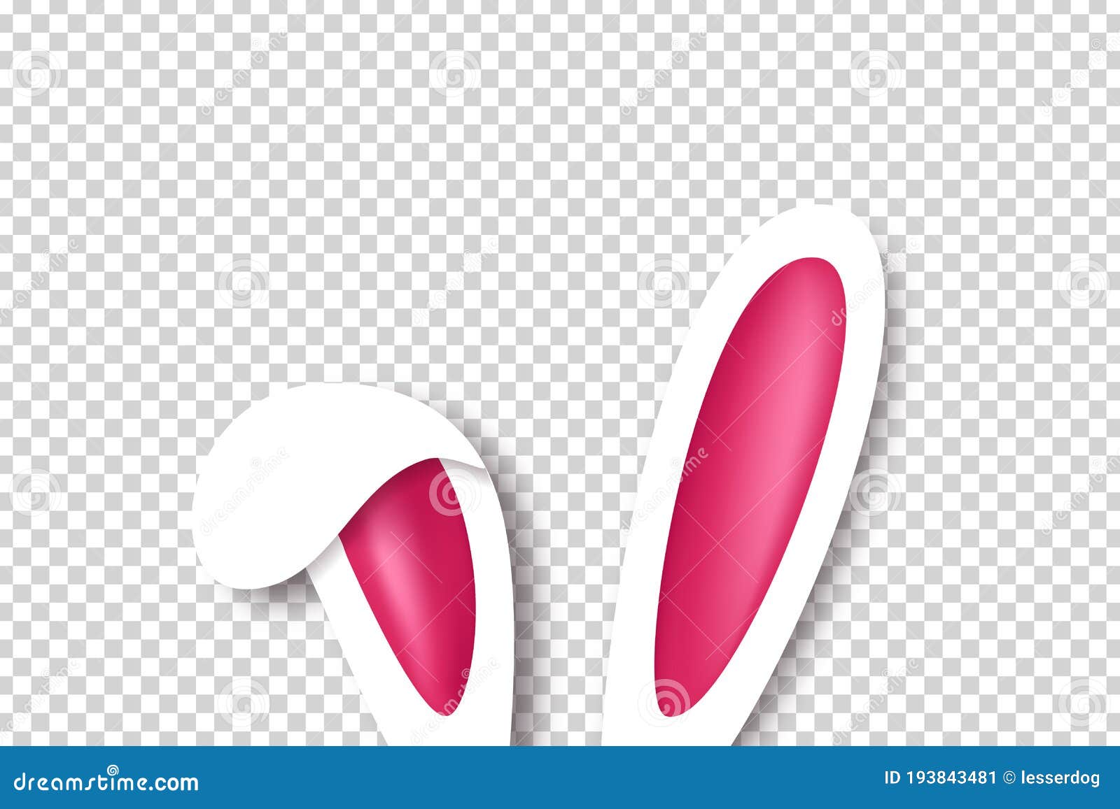 Vector Realistic Isolated Bunny Ears for Template and Layout Decoration ...