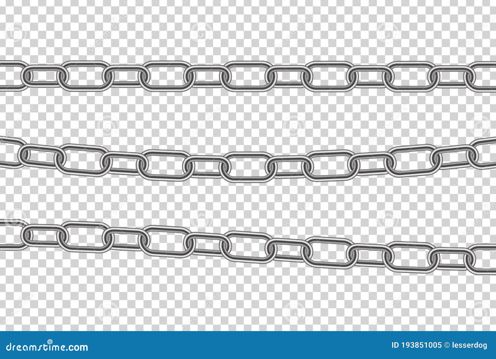 Vector Set of Realistic Isolated Metal Silver Chain for Template ...