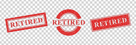 Vector Set of Realistic Isolated Grunge Rubber Stamp of Retired Logo ...