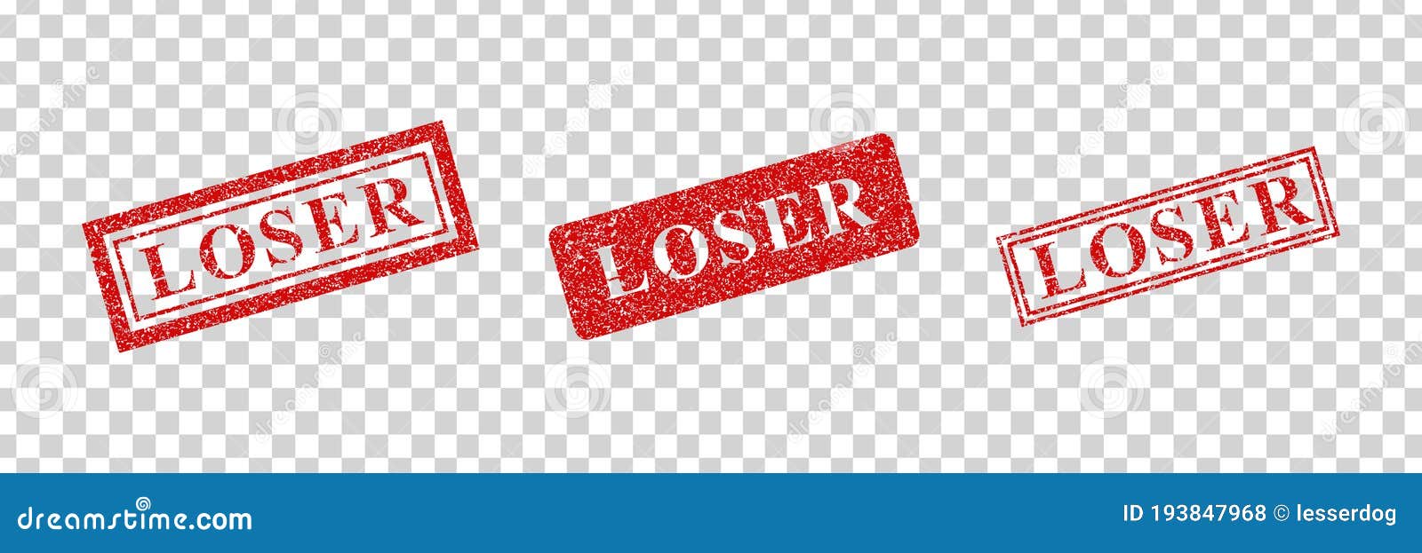 Vector Realistic Isolated Grunge Rubber Stamp of Loser for Template ...