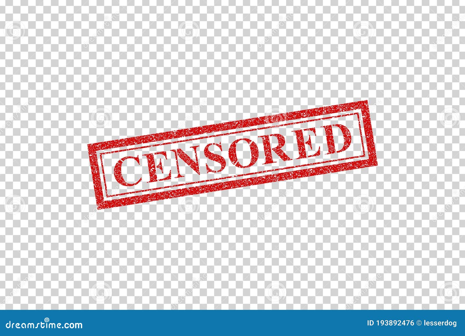 Vector Realistic Isolated Rubber Stamp Of Censored Logo For Template ...