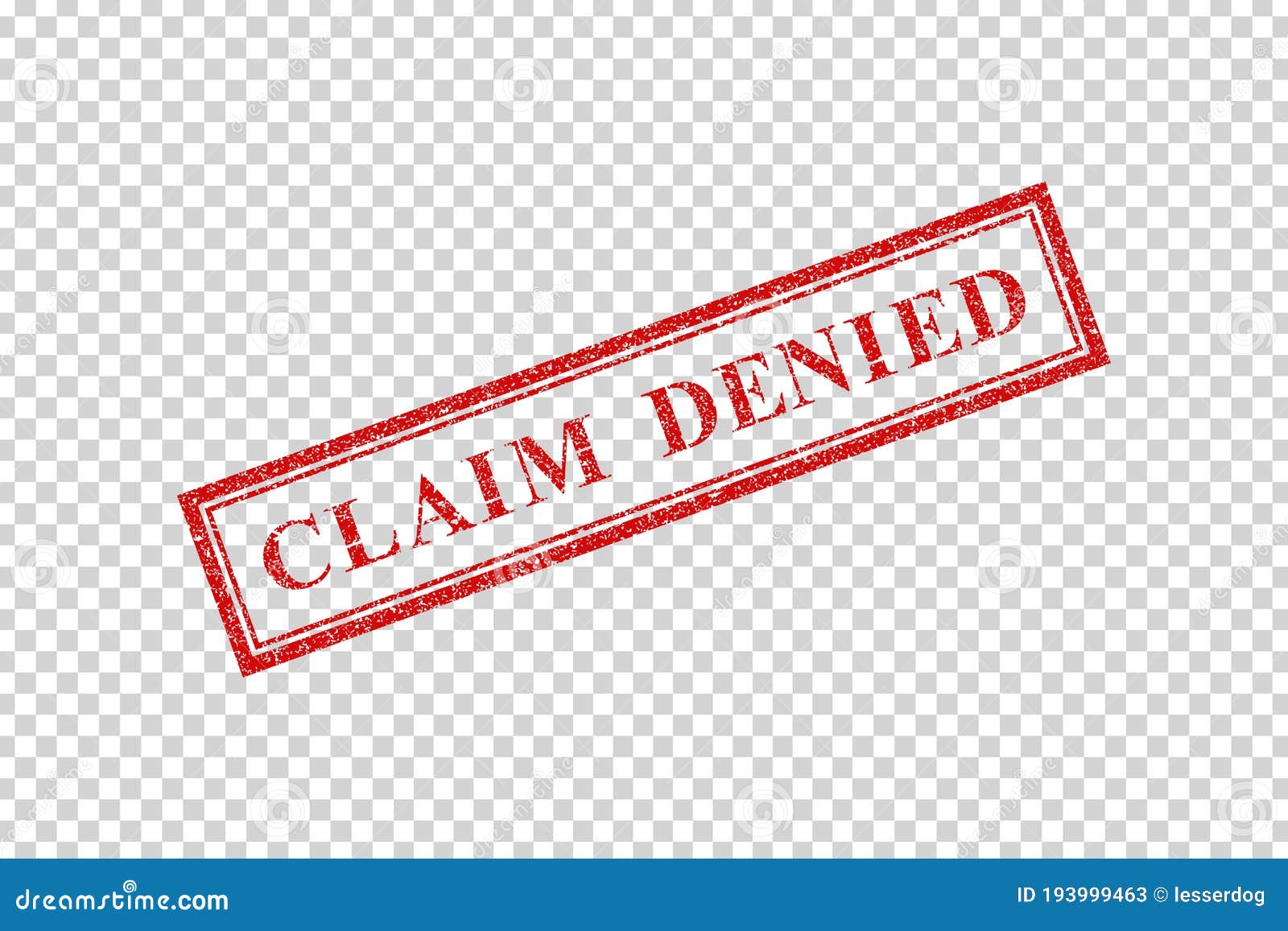 Vector Realistic Isolated Rubber Stamp of Claim Denied Logo for ...