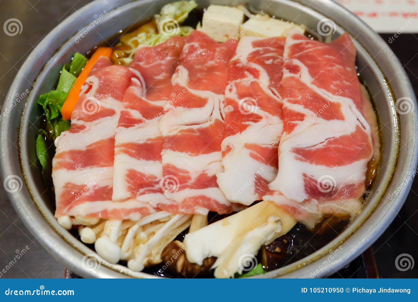 Shabu-shabu Is A Japanese Dish, A Type Of Hot Pot Stock Photography ...
