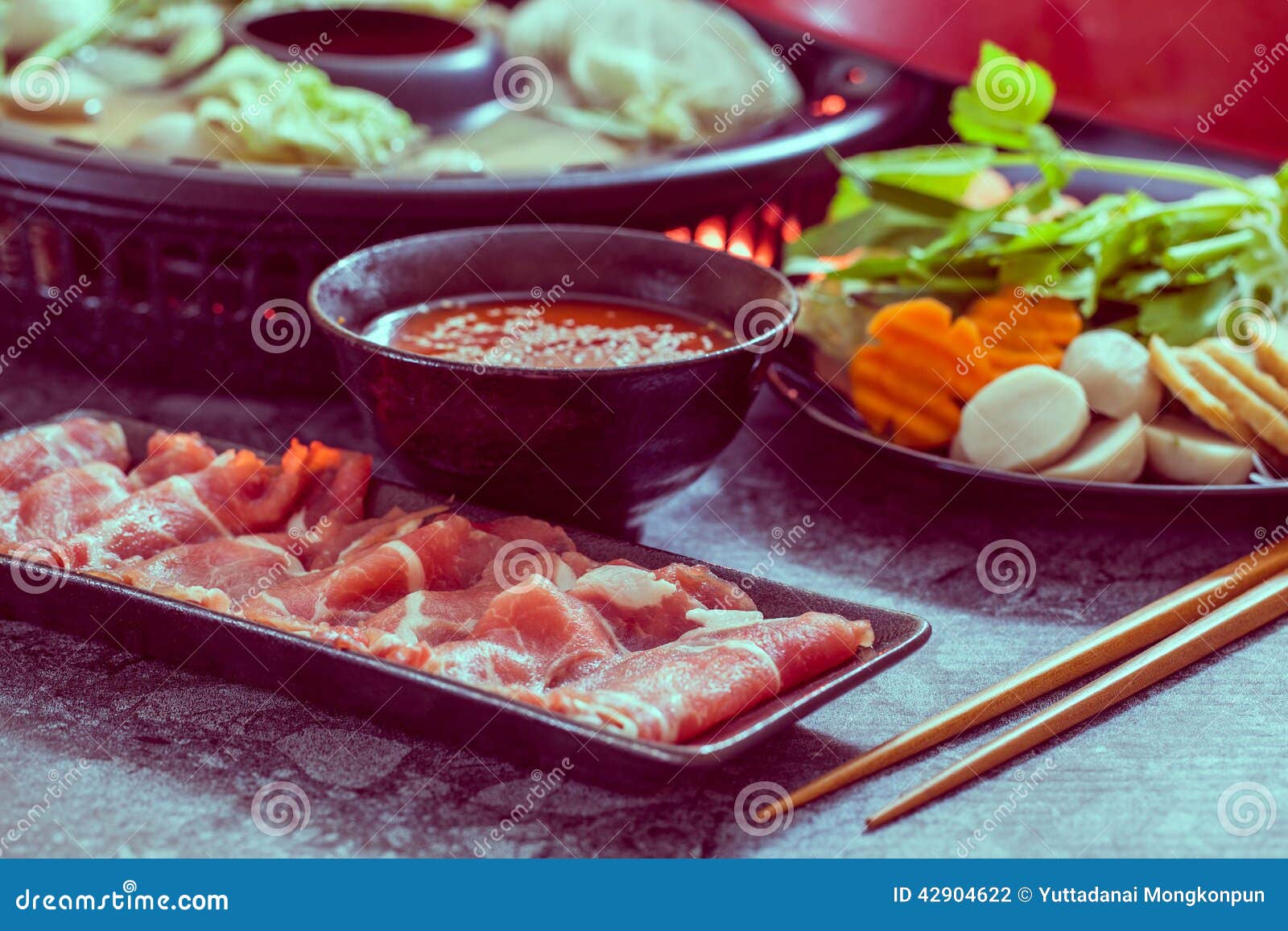 Shabu shabu stock photo. Image of meat, retro, food, asian - 42904622