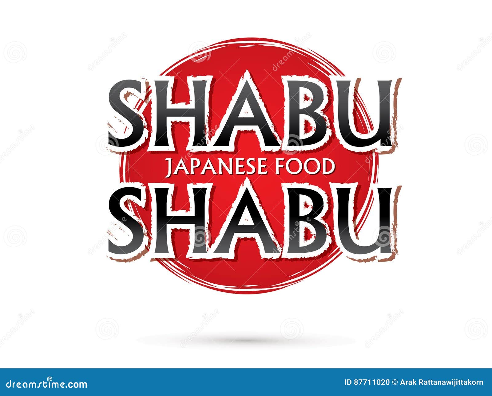 Shabu Shabu Font design stock vector. Illustration of branding - 87711020