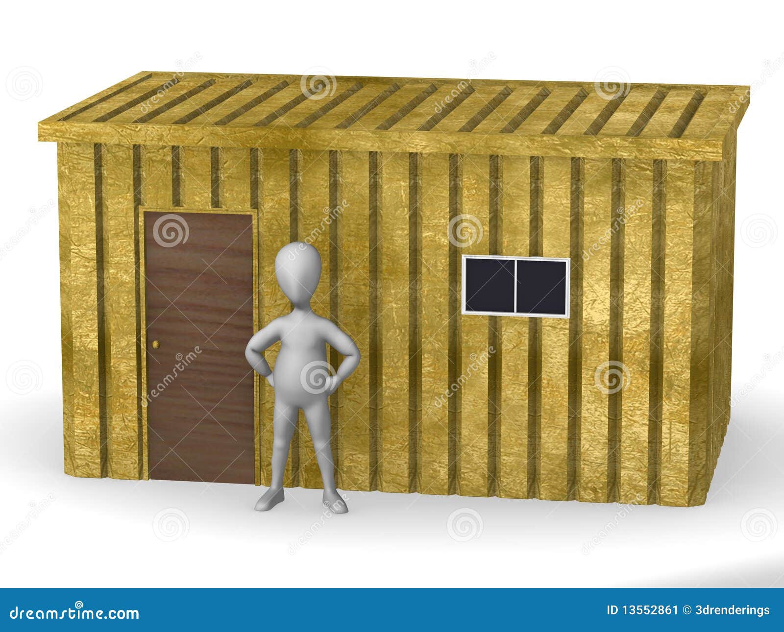 Shack stock illustration. Illustration of render, shack - 13552861