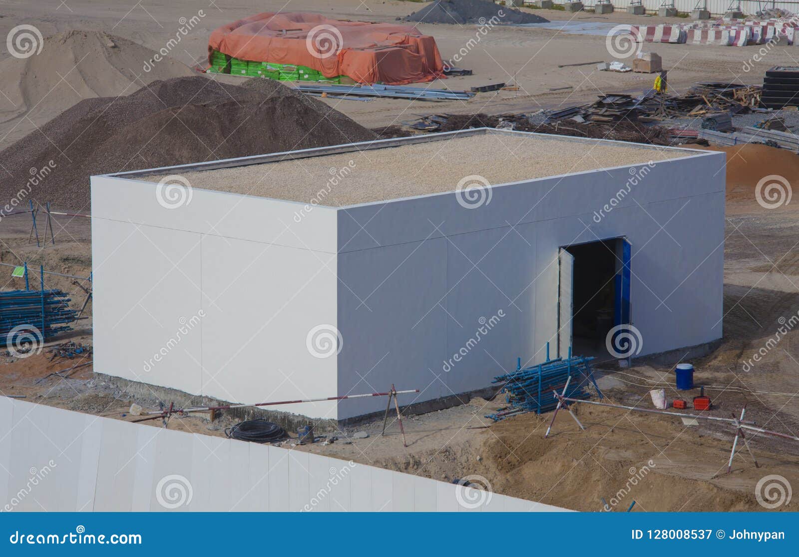 Shack for Shelter in Construction Site. Stock Image - Image of ...