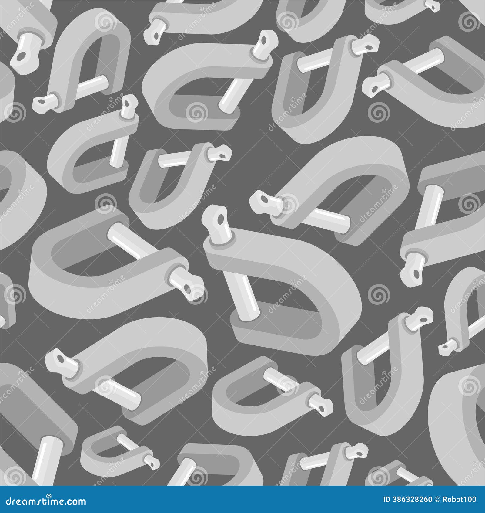 Shackle Is Rigging Bracket. A Connecting Element Cartoon Vector ...