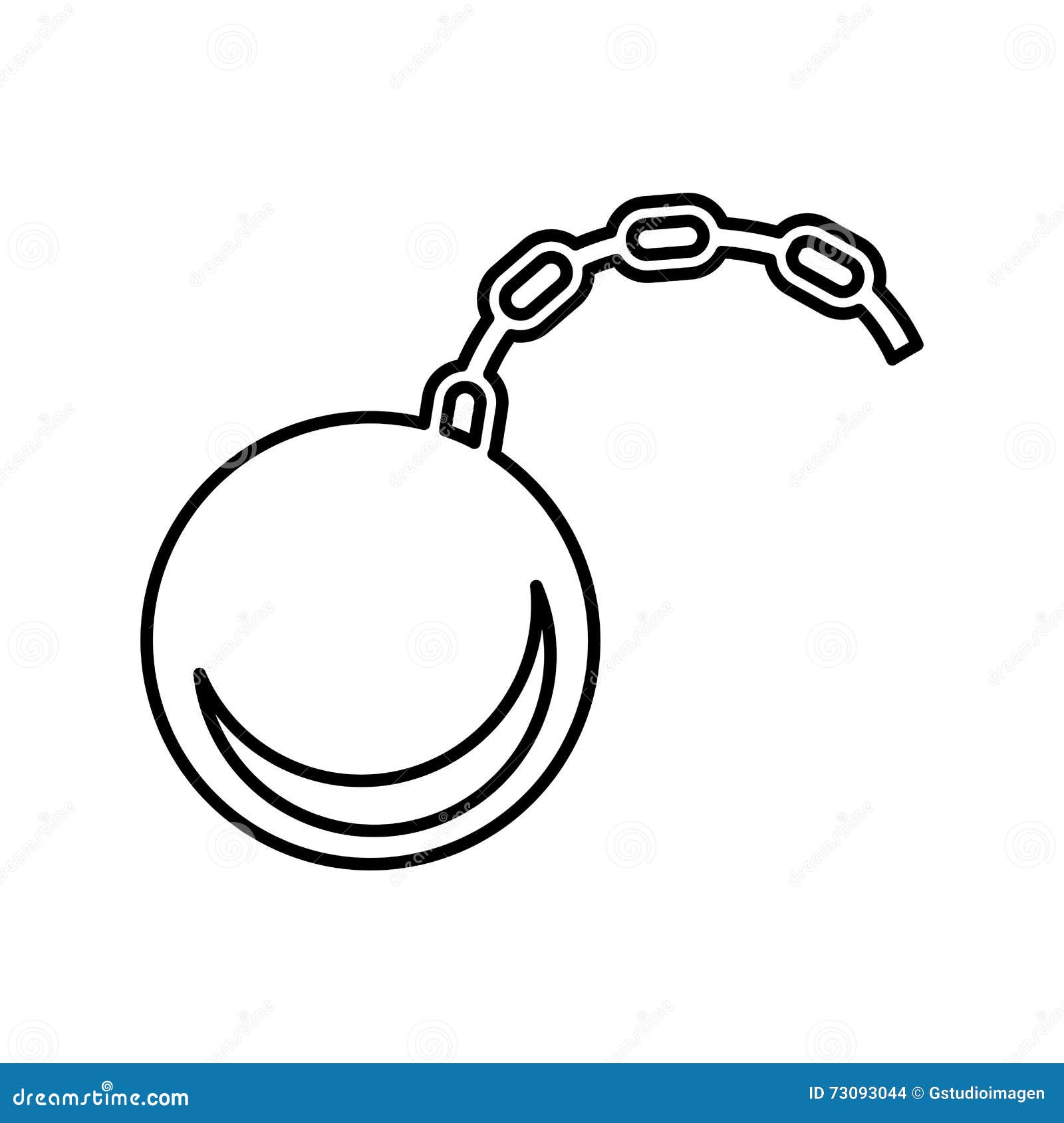 Shackle Slave Isolated Icon Design Stock Illustration - Illustration of ...