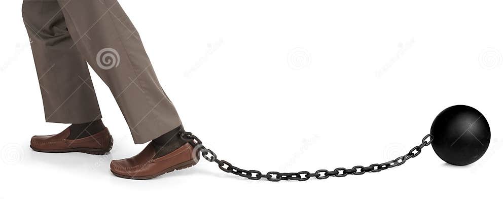 Shackled stock image. Image of debt, business, obligation - 1385177
