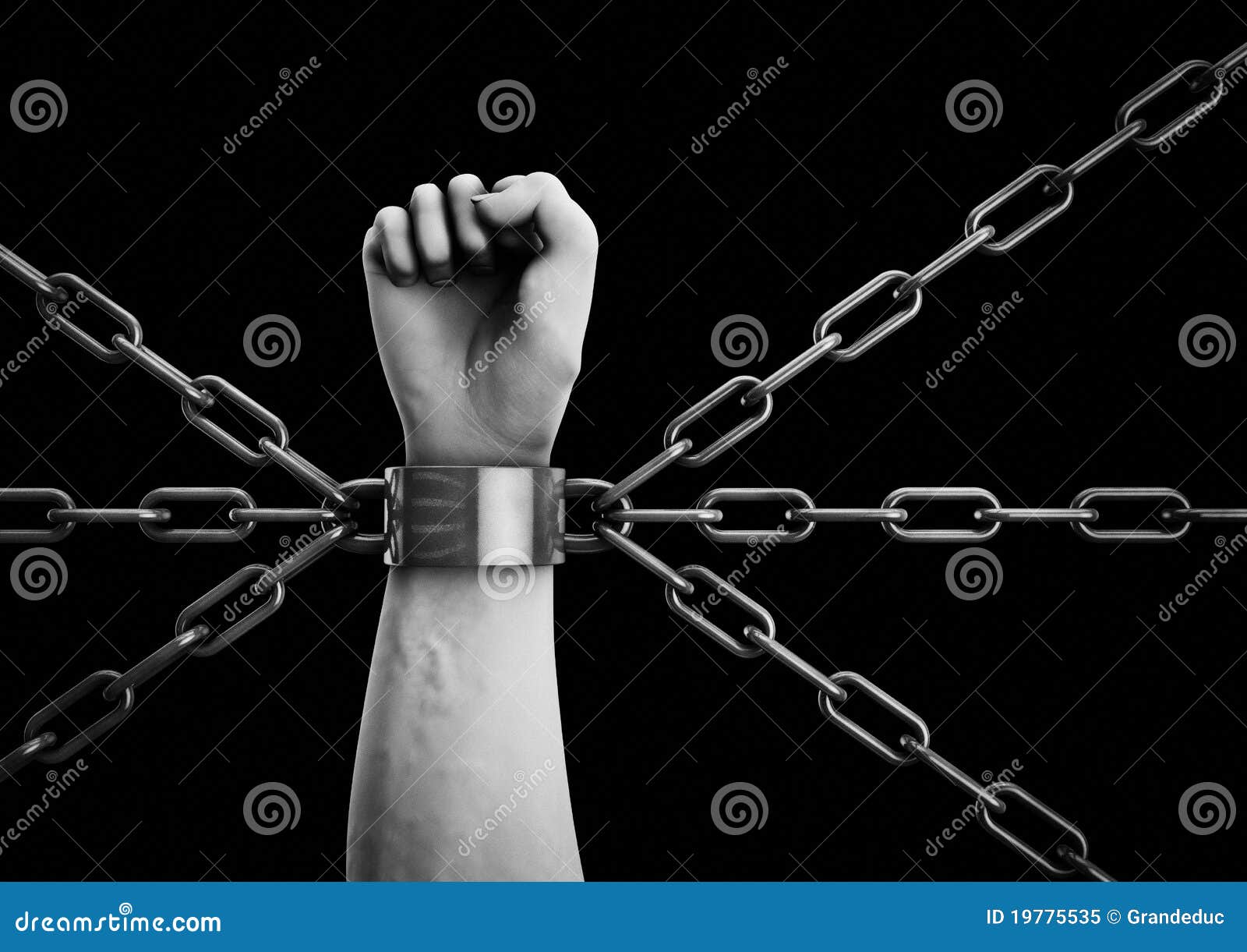 Shackled stock illustration. Illustration of arrest, digit - 19775535